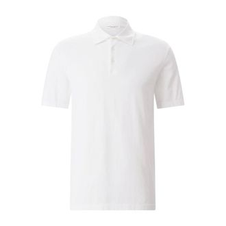 Roberto Collina Homme, Tops, Blanc, Taille: M Cotton Regular Polo