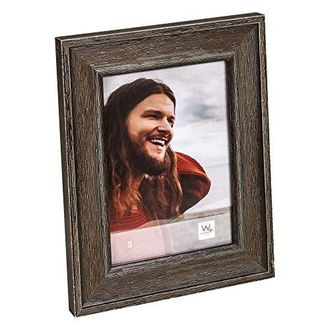 Walther Design Bilderrahmen dunkelbraun 15 x 20 cm mehrfach gekehltes Profil aus Kunststoff Jona AQ520P