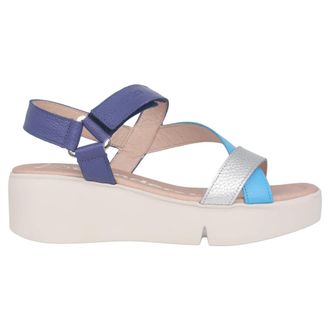 Wonders Blaue Damensandale- Klettverschluss - - Shoes - Damen - Mehrfarbig - 41 EU