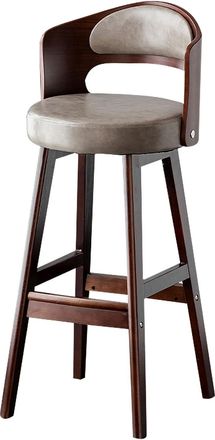 Generic Hoher Barhocker f&uuml;r die K&uuml;che, gepolstert mit PU-Leder, Holzbeine, Hohle R&uuml;ckenlehne, 136 kg belastbar, geeignet f&uuml;r K&uuml;cheninseln, Caf&eacute;s, Bartheken un