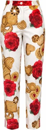 Dolce & Gabbana Pantalon Droit - Femme - Pantalons - Multicolore - Taille: 34 FR