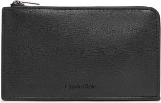 Calvin Klein Schl&uuml;sseletui Calvin Klein Foil Logo L-Zip Cardcase LV04F1317G Schwarz