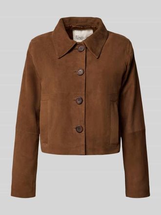 MY ESSENTIAL WARDROBE Regular Fit Jacke aus echtem Ziegenvelours Modell Petra