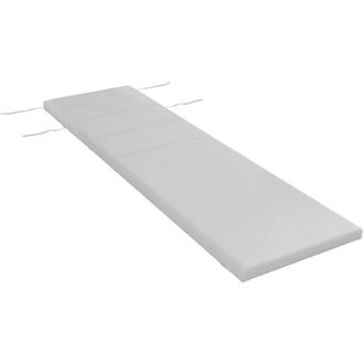 OUTSUNNY Coussin dext&eacute;rieur pour chaise Longue - Outsunny - Rectangulaire avec appui-t&ecirc;te et liens - d&eacute;perlant - 196 x 63 cm - gris clair