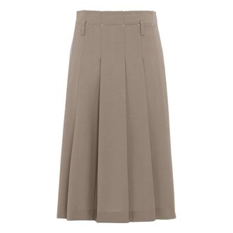 Tela Faltenrock Midi - - Skirts - Damen - Beige - XS
