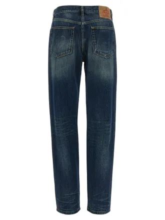 Prada Womens Blue Cotton Straight-Leg Jeans Clothing