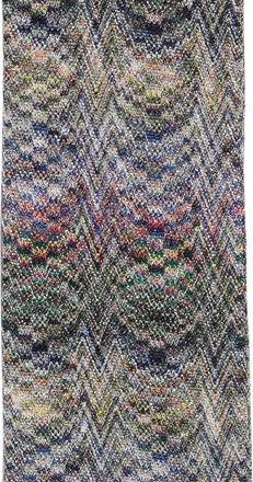 Missoni Metallic Zigzag Knit Scarf - Gray