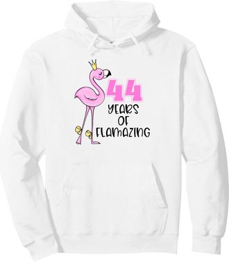 BDAZ 44 Years of Flamazing Flamingo Design Beach 44th Birthday Pullover Hoodie