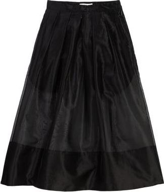 Tibi Jupe midi ample transparent en soie