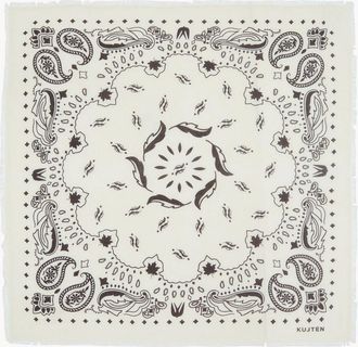 Kujten Bandana cachemire tricotage jersey imprim&eacute; - Grand Bandana Hachiko Feather