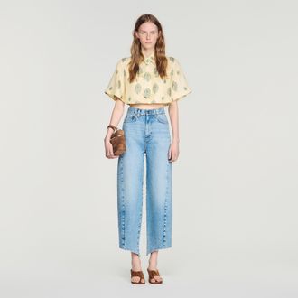Sandro Kurzes Top mit Paisley-Print