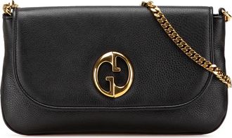 Gucci Hobo Bags - Medium Leather 1973 Chain Shoulder Bag - Gr. unisize - in Schwarz - für Damen
