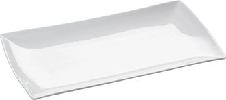 Maxwell & Williams JX250031 East meets West Platte, Servierplatte, eckig, 20 x 11 cm in Geschenkbox, Porzellan, Wei&szlig;