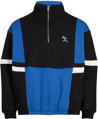 H&eacute;las. Sweatshirt brod&eacute; en coton m&eacute;lang&eacute;