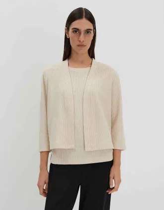 someday Sweatjacke UMARIEL Regular mit feiner Rippstruktur