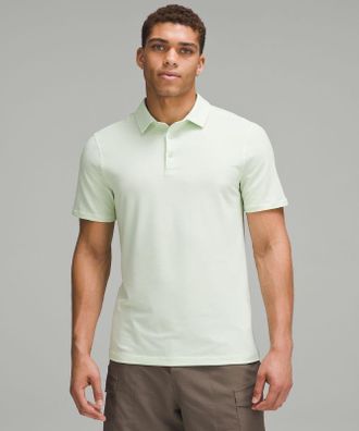 lululemon Polo manches courtes Evolution Piqu&eacute; pour Hommes - Vert - Taille S