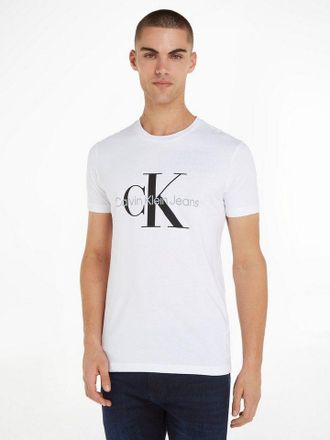 Calvin Klein Jeans T-Shirt ICONIC MONOGRAM SLIM TEE mit gro&szlig;em CK-Print