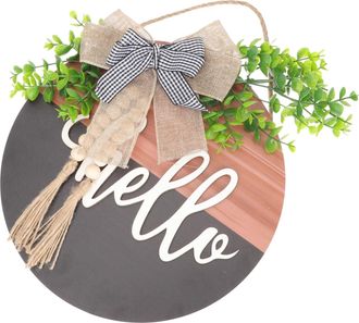 Valiclud Türschild Aus Holz Mit Seilschleife Hängendes Willkommensschild Für Haustür Deckdekorationen Im Freien Personalisiertes Türschild Holz