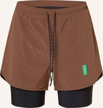 District Vision 2-In-1-Laufshorts Layered Training braun