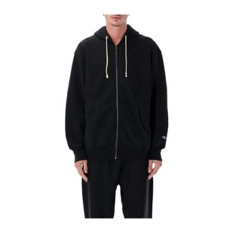 Champion SweaT-shirt &agrave; capuche zipp&eacute; Reverse Weave - Homme - Sweatshirts et sweats &agrave; capuche - Noir - Taille: XL