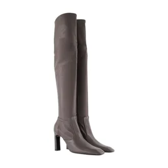 Toteme Calfskin Leather Over-the-Knee Boot - Brown