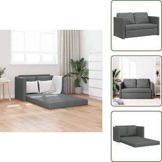vidaXL The Living Store - Bodensofa mit Schlaffunktion Dunkelgrau 112x174x55 cm Stoff - Bodensofa - Schlafcouch - G&auml;stebett - Couchtisch - Wohnzimmerm&ouml;bel
