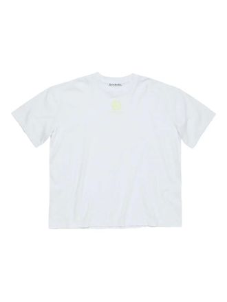 Acne Studios t-shirt en coton biologique à logo strassé - Blanc