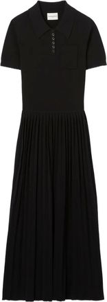 Claudie Pierlot robe mi-longue à col pointu - Noir