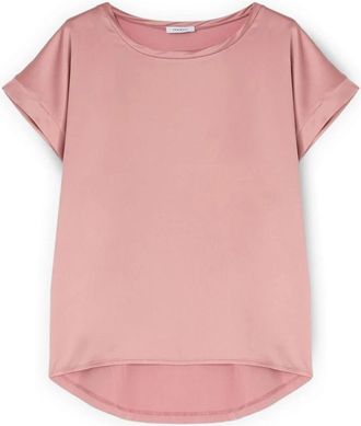 Motivi Zweifarbiges T-Shirt aus Baumwollmischung - - Tops - Damen - Rosa - XS