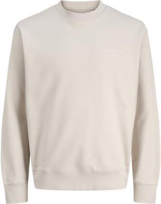 Jack & Jones Jprblachad Branding Sweat Crew Neck Ln, Doublure argent&eacute;e, XXL Homme