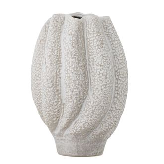 Bloomingville Cove Vase, Weiß, Steingut, T19,5xH28 cm