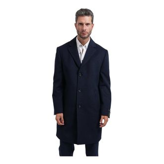 Bugatti Manteau en m&eacute;lange de laine et cachemire - Homme - Manteaux - Bleu - Taille: 2XL