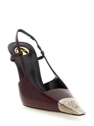 Saint Laurent Jeanne Slingback Pump - Burgundy