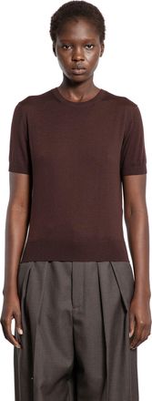 Saint Laurent Short Sleeves Sweater in Wool