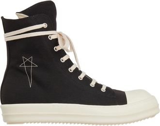 Rick Owens Homme, Chaussures, Noir, Taille: 44 EU Denim Black Pearl High Top Baskets