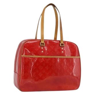 Louis Vuitton Sac cabas en cuir verni Pre-owned - Femme - Pre-owned - Rouge - Taille: ONE Size