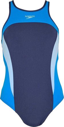 Speedo Badeanzug f&uuml;r Damen, Gekreuzte R&uuml;ckentr&auml;ger (See-Blau)