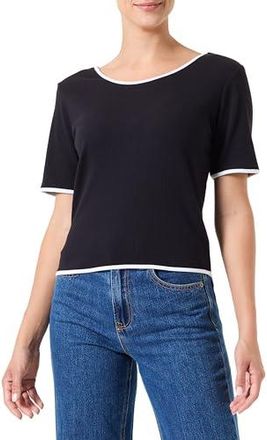 Pieces Pckhloe SS Tee BC T-Shirt pour Femme, Noir/détail : Reliure Cloud Danseuse, M