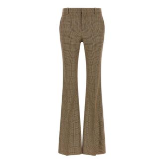 Saint Laurent Schlaghose aus Wolle - - Trousers - Damen - Braun - 2XS