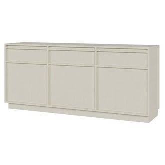 Selsey Sandbeige Kommode Evo 68,6x154 cm - Minimalistisches Design mit 3 Schr&auml;nken & 3 Schubladen - Mattes Finish, Push-to-Open System - Ideal als Kommode f&uuml;