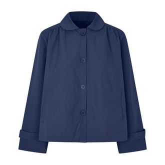 Lollys Laundry Elegante Dunkelblaue Jacke mit Rundkragen - - Jackets - Damen - Blau - M