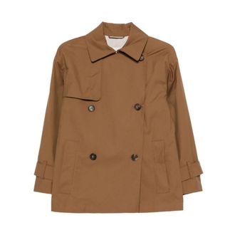 Max Mara Zeno Zweireihiger Mantel - - Coats - Damen - Braun - XS
