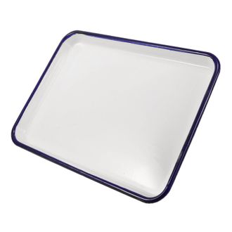 Hemobllo Emailliertes Backblech 34&times;24cm Kratzfeste Rechteckige Bratform aus Hitzebest&auml;ndigem Material Antihaftbeschichtetes Ofenblech f&uuml;r Vielseitiges Backen u