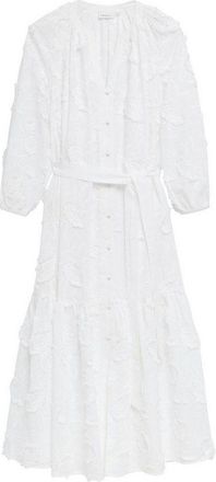 Comma Maxikleid Kleid Midikleid mit floraler All-over-Stickerei