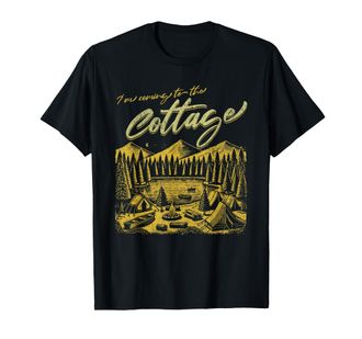 Generic Im Coming to The Cottage Vintage Camping Lake Cabin Nature T-Shirt