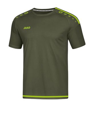 Jako Kinder Trikot Striker 2.0 KA, khaki/neongr&uuml;n, 128, 4219
