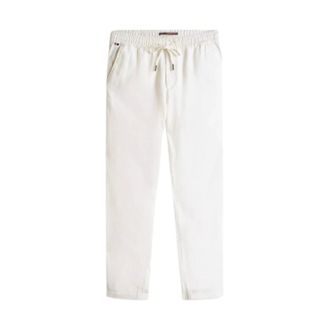Tommy Hilfiger Homme, Pantalons, Blanc, Taille: W33 Pantalon fuselé moderne en mélange de lin
