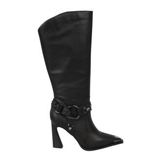 Alma En Pena Hoher Stiefel mit Metallic-Details - - Shoes - Damen - Schwarzk - 38 EU