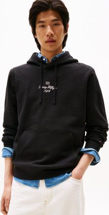 Tommy Hilfiger Hoodie OUTLINE FLAG SCRIPT HOODIE mit kontrastfarbener Stickerei