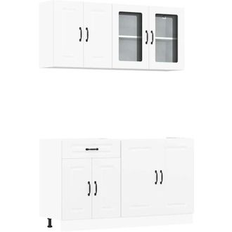 vidaXL 4-tlg. K&uuml;chenschrank-Set Kalmar Wei&szlig; Holzwerkstoff - Vidaxl